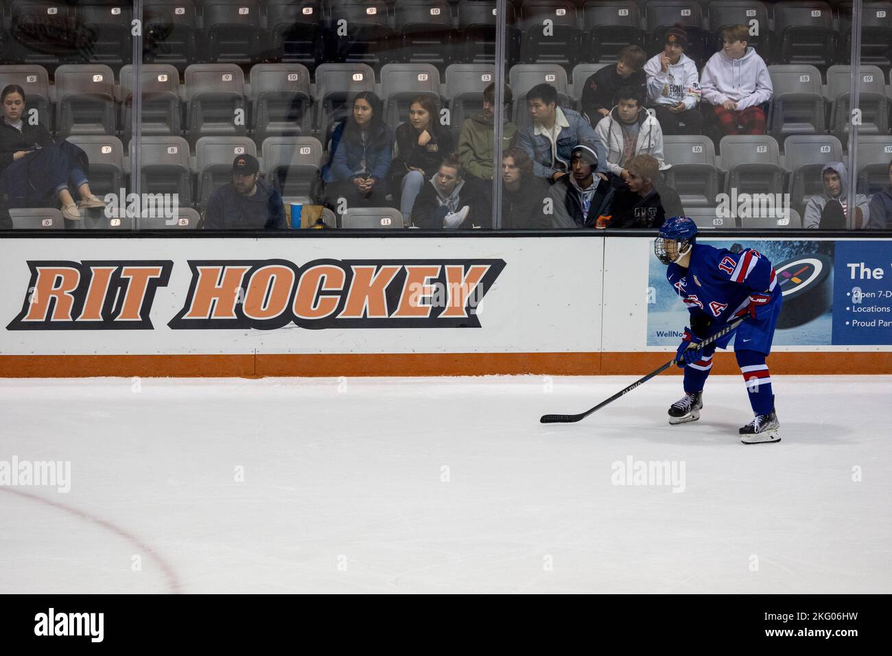 November 19, 2022: Team USA defenseman Aram Minnetian (17) prepares for ...