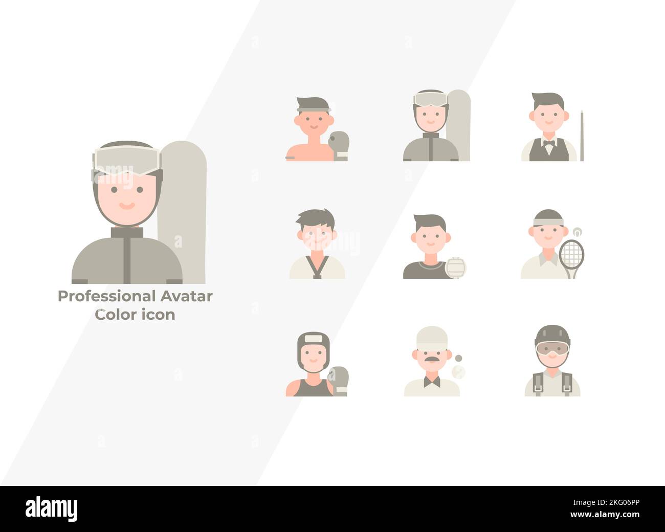 professional jobs male man character, avatar icon set Stock Photo - Alamy