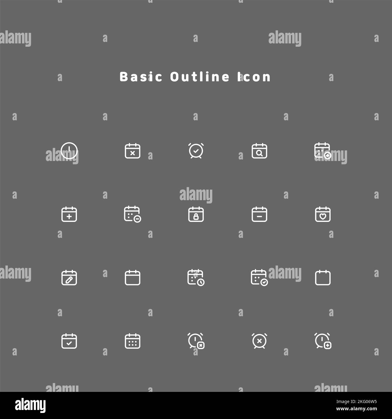 simple and minimal basic essential line icon set for ui ux web and ...