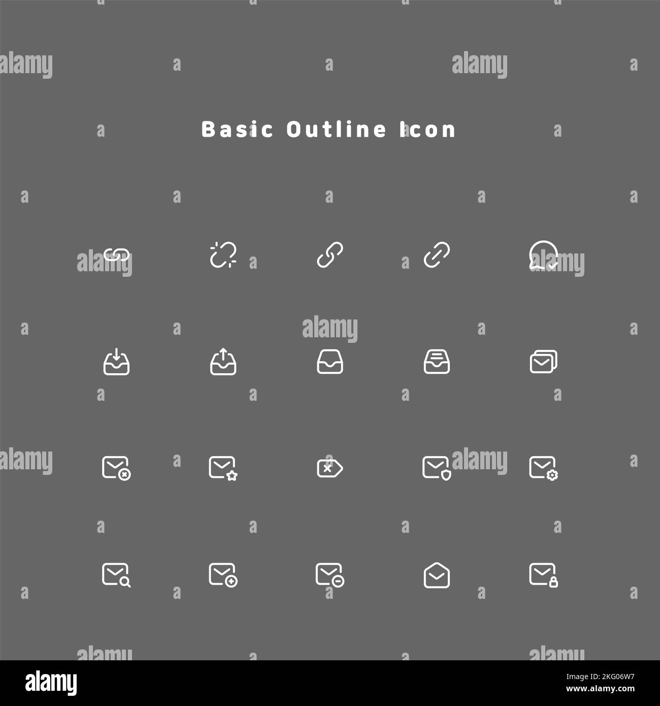simple and minimal basic essential line icon set for ui ux web and ...
