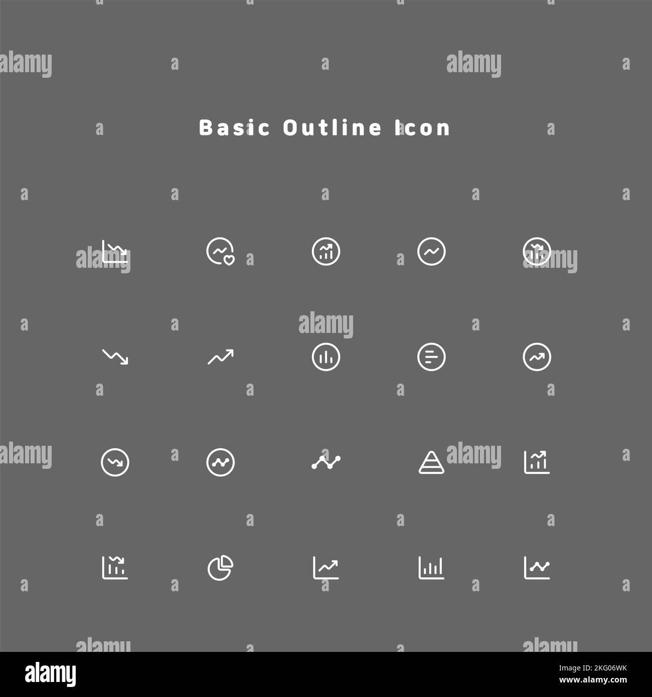 simple and minimal basic essential line icon set for ui ux web and mobile interface Stock Photo ...
