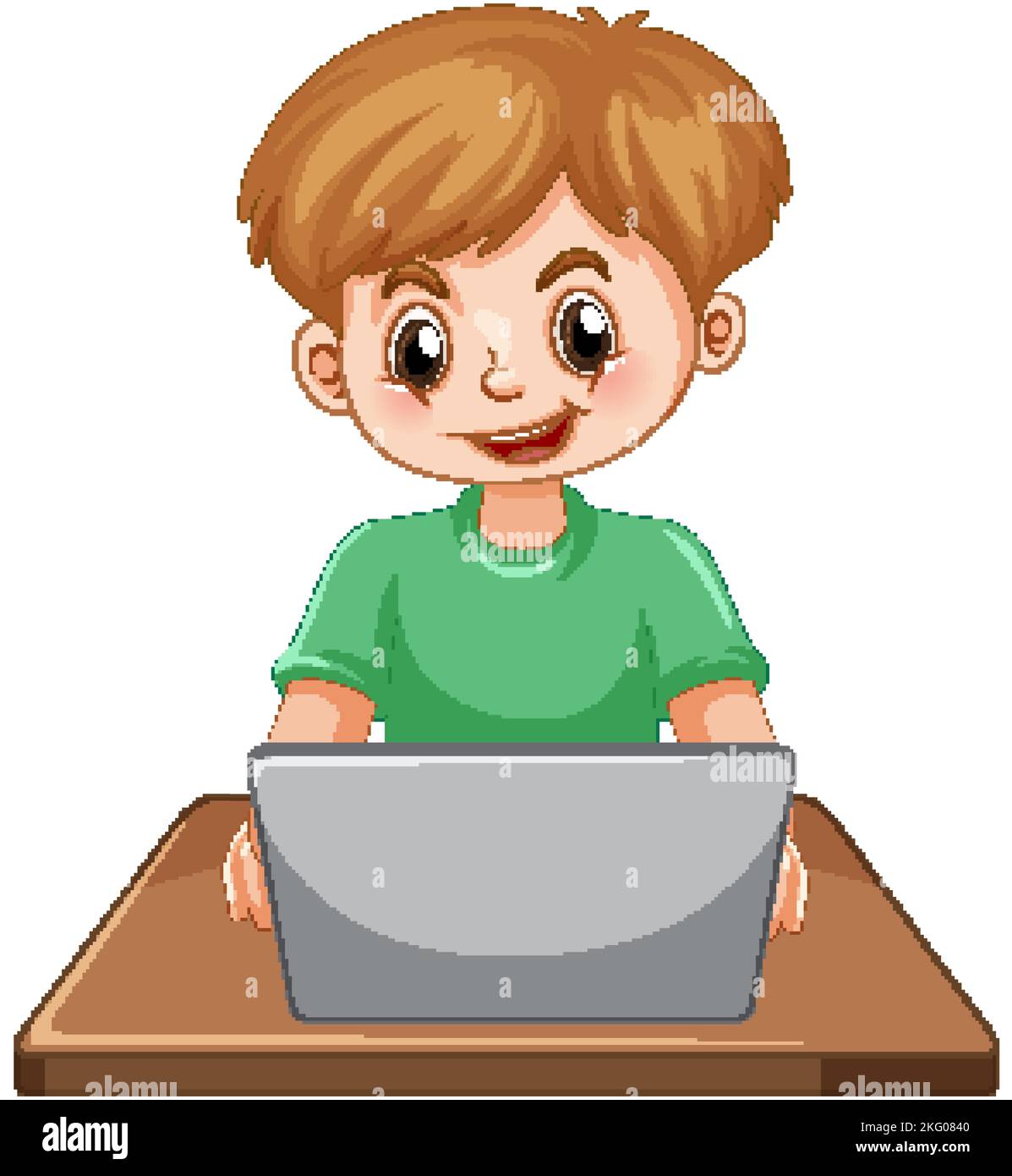 A man using laptop cartoon illustration Stock Vector Image & Art - Alamy