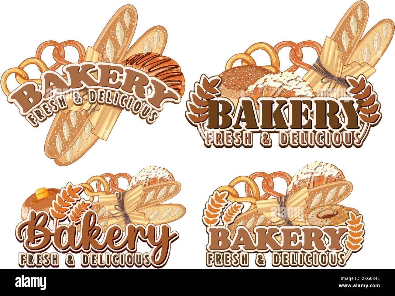 Bakery fresh and delicious text for banner or poster design ...