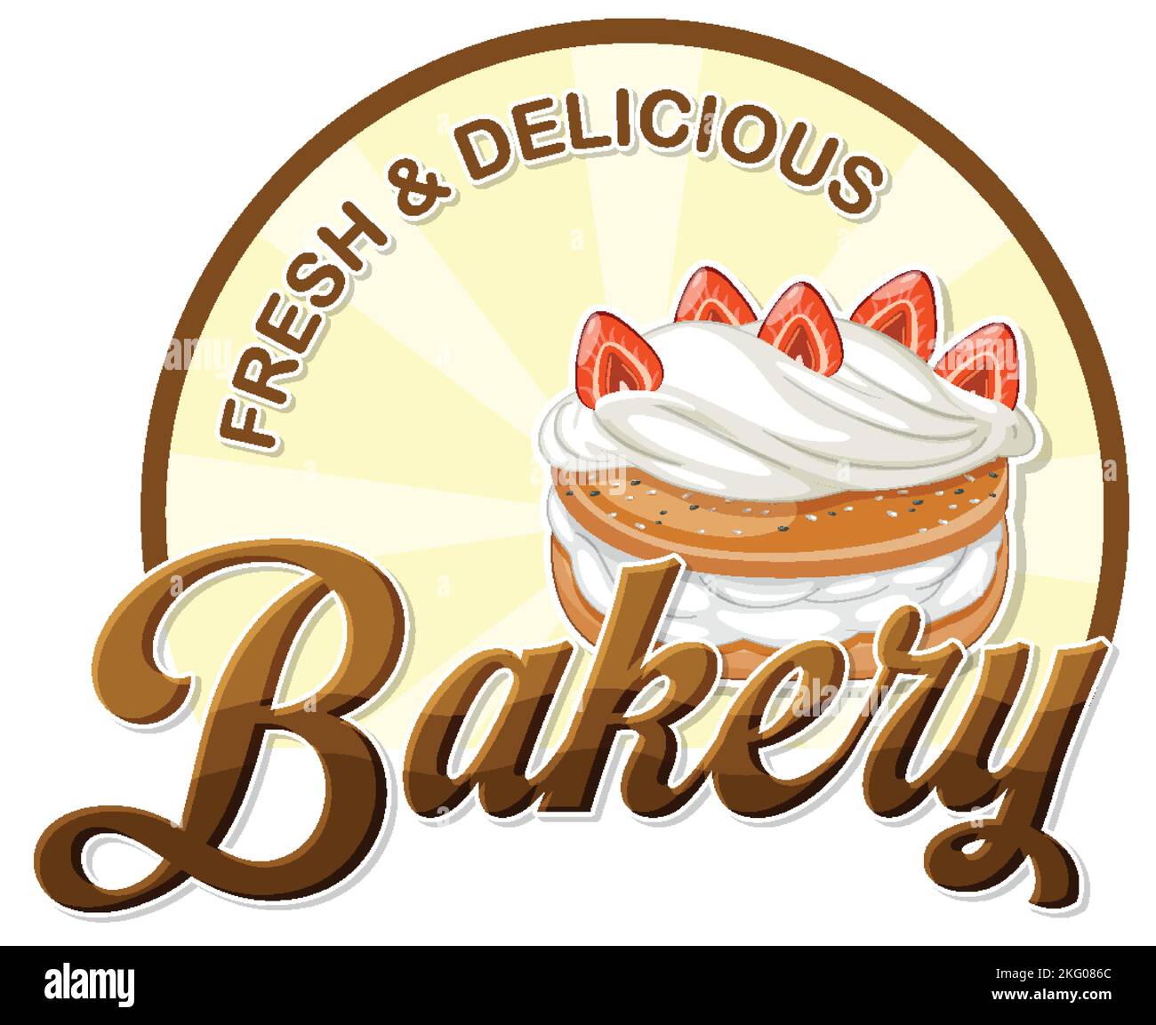 Bakery fresh and delicious text for banner or poster design ...