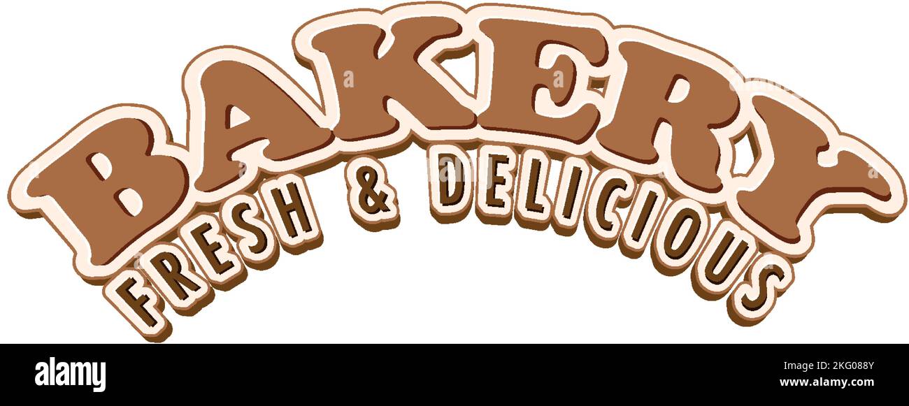 Bakery fresh and delicious text for banner or poster design ...