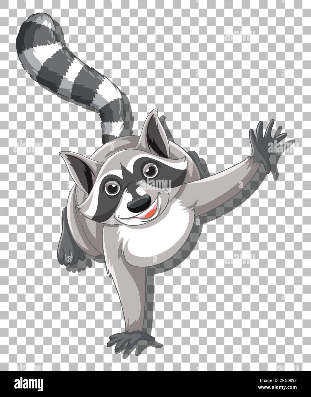 Raccoon dancing cartoon character illustration Stock Vector Image & Art ...
