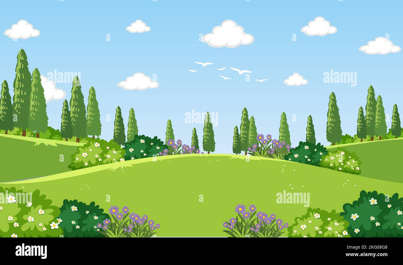 Outdoor park background template illustration Stock Vector Image & Art ...