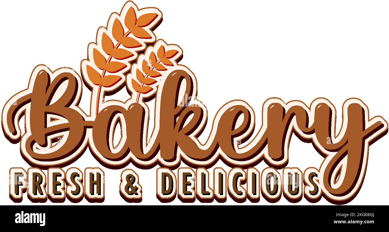 Bakery fresh and delicious text for banner or poster design ...