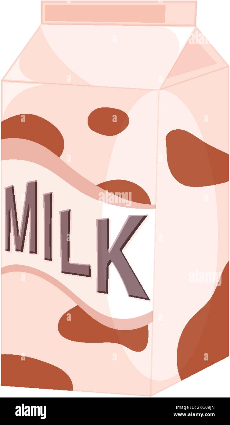 Isolated milk box in cartoon style illustration Stock Vector Image ...