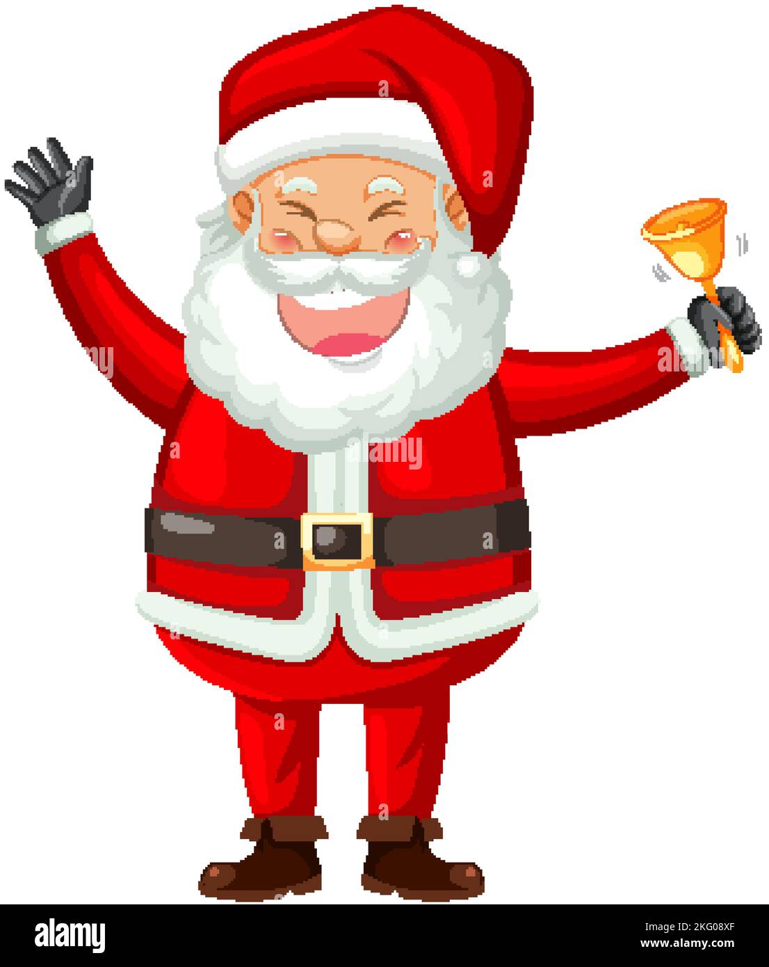 Happy Santa Claus laughing illustration Stock Vector Image & Art - Alamy