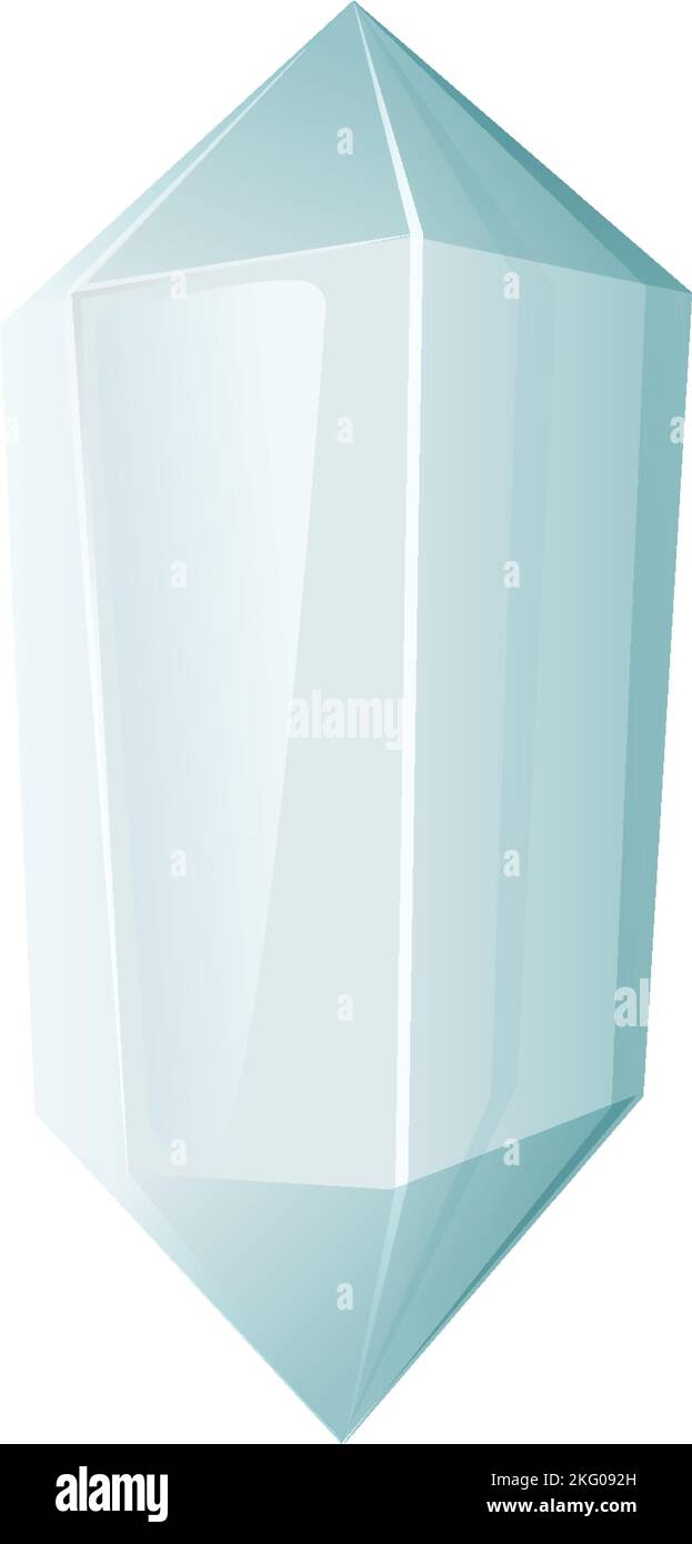 Clear quartz crystal isolated illustration Stock Vector Image & Art - Alamy