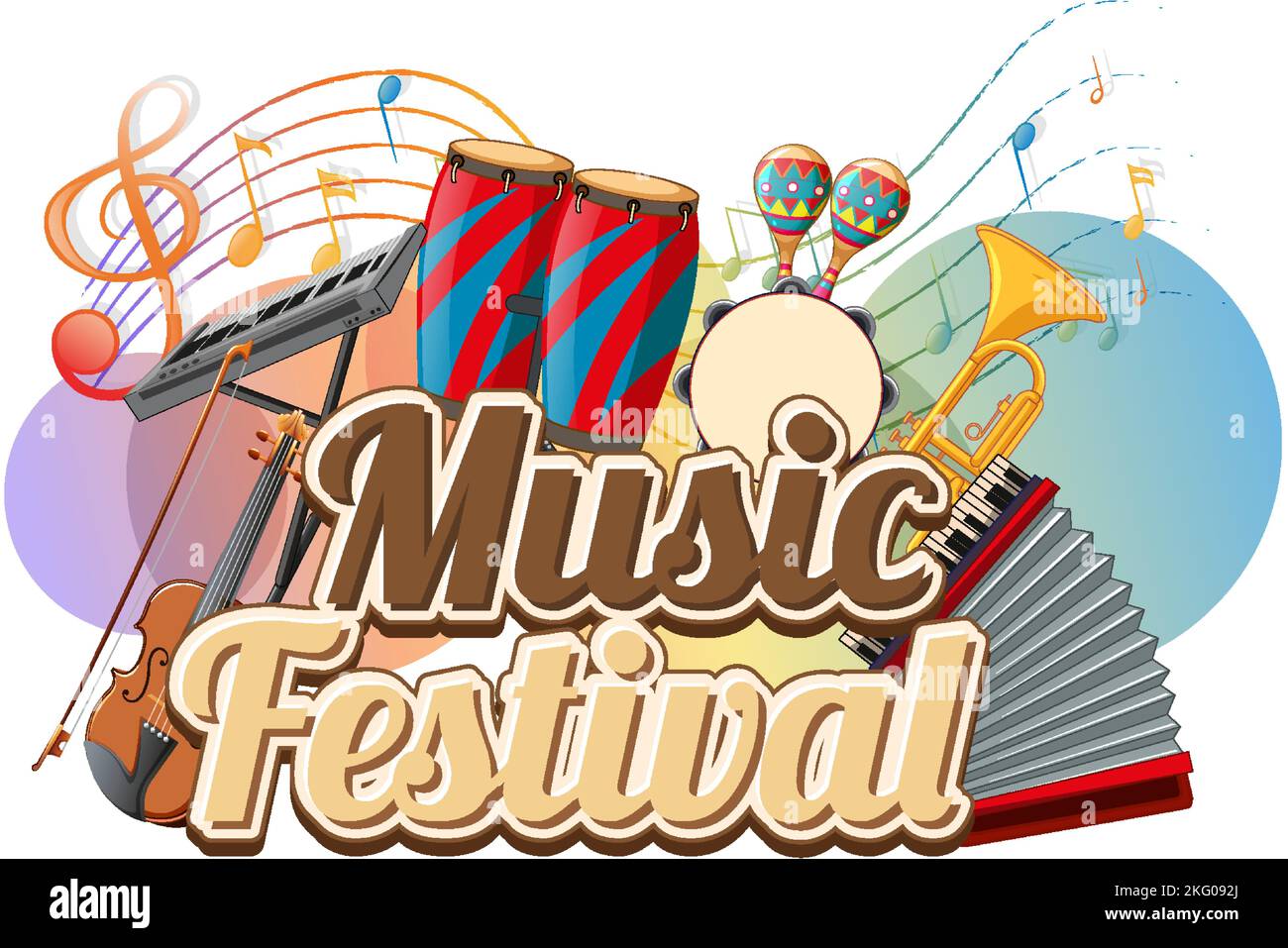 Music festival text banner design illustration Stock Vector Image & Art ...