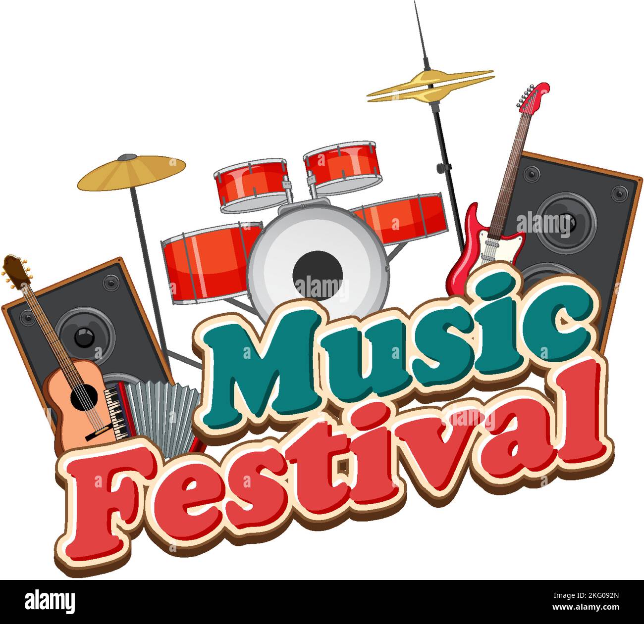 Music Festival text for banner or poster design illustration Stock ...