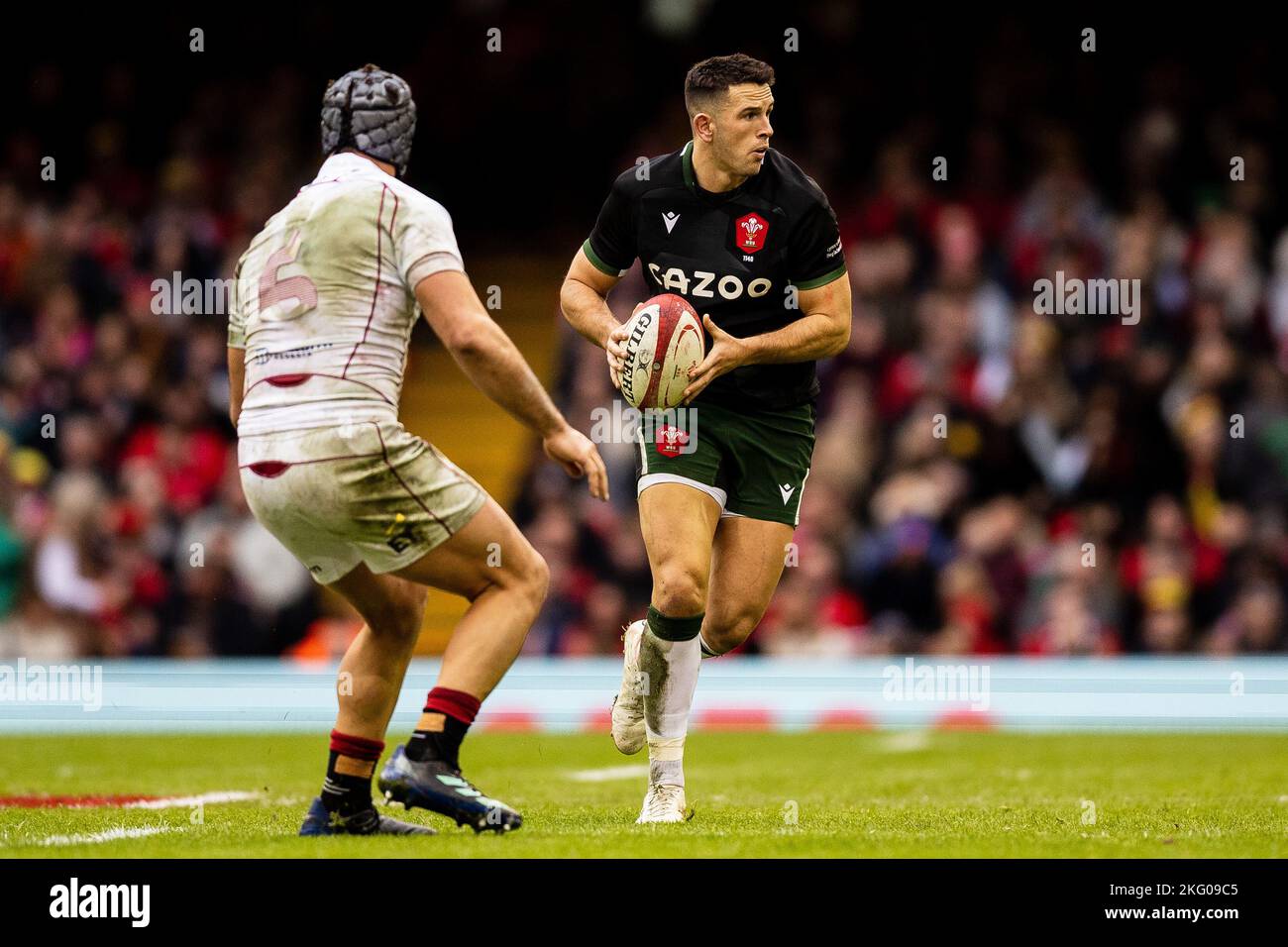 Owen Watkin of Wales during the 2022 Autumn Nations Series, rugby union ...