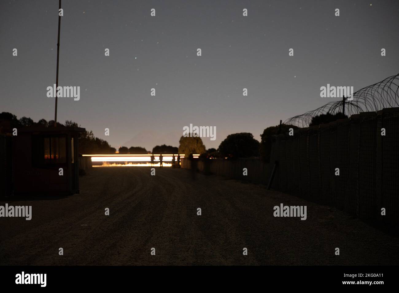 Soldiers and Airmen return to the finish point during the night land ...