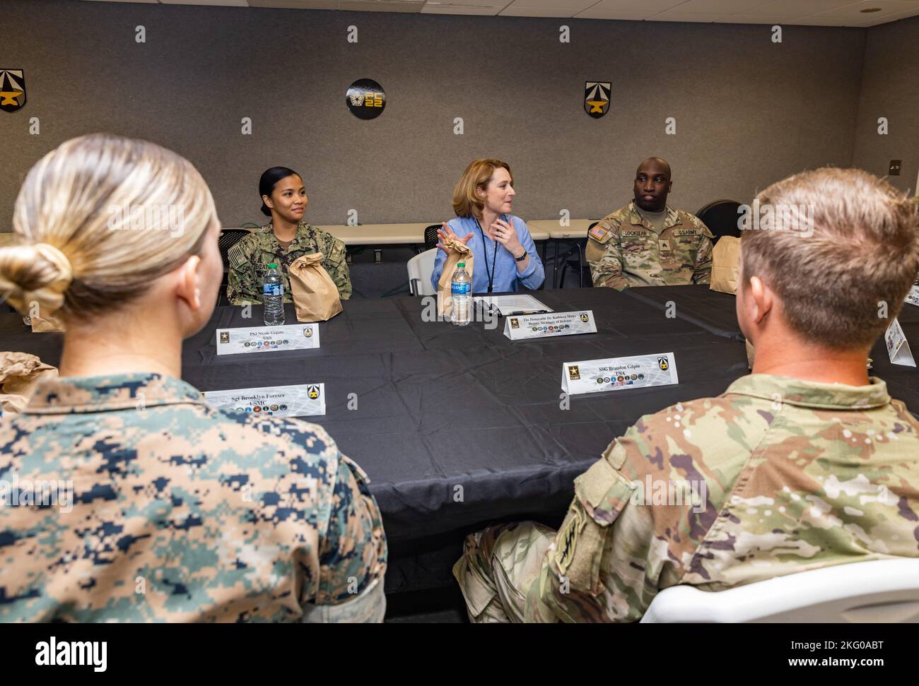 The honorable Kathleen Hicks, Deputy Secretary of Defense, is briefed ...