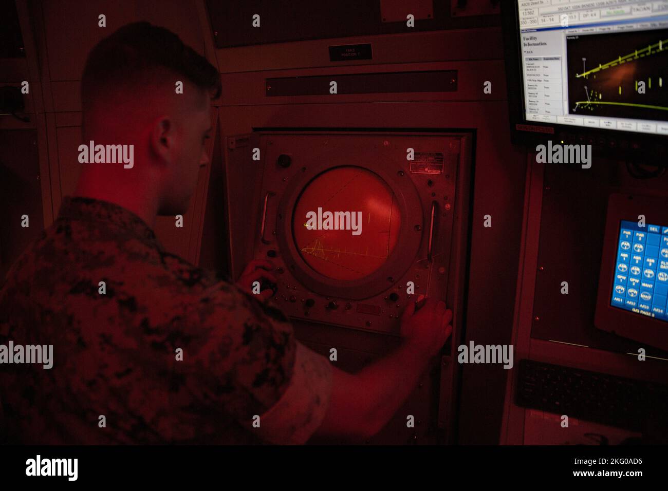 U.S. Marine Corps Lance Cpl. Sean R. Alander, a radar technician with ...
