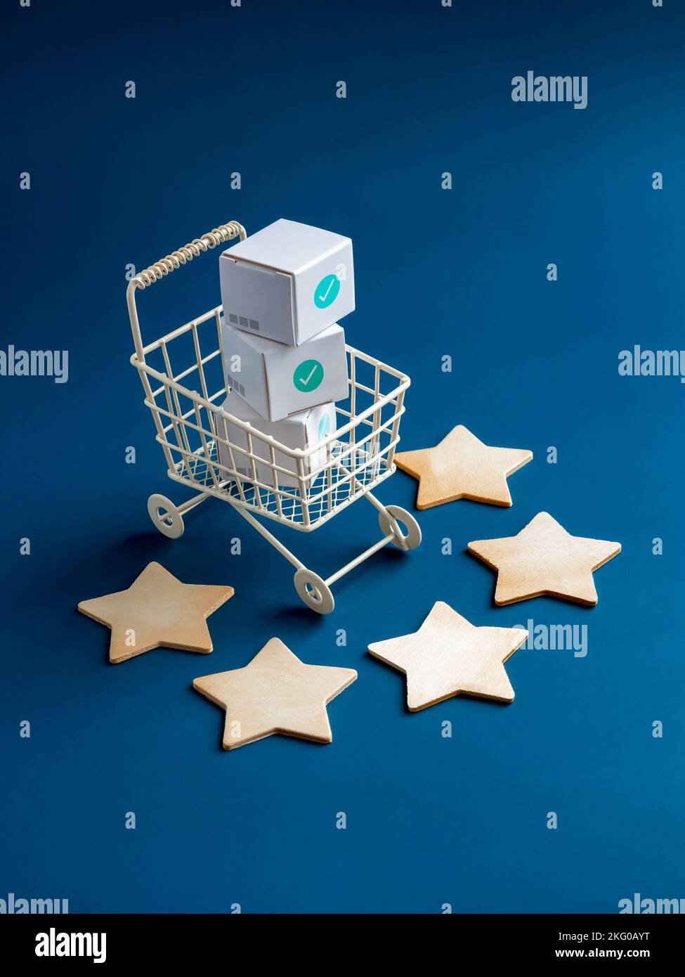 Shopping online business, e-commerce, delivery and customer review ...