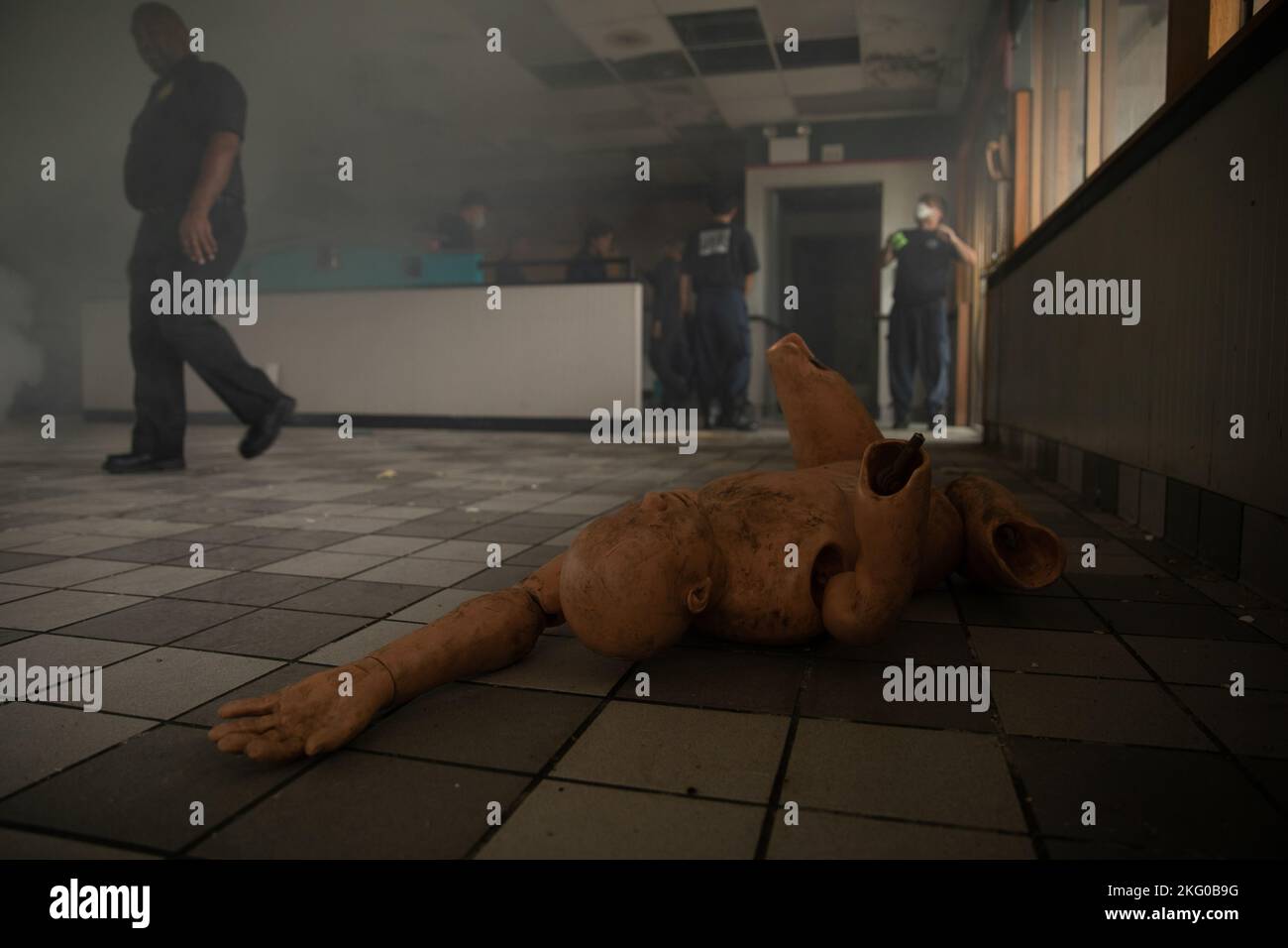 Firefighters with Camp Kinser Fire Station, Marine Corps Installations ...