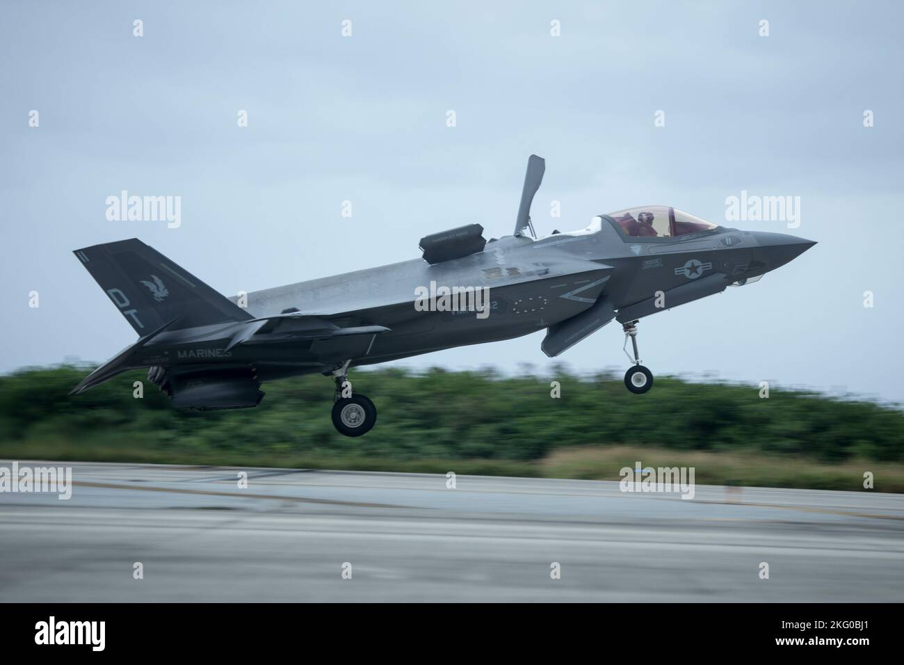 A U.S. Marine Corps F-35B Lightning II aircraft with Marine Fighter ...