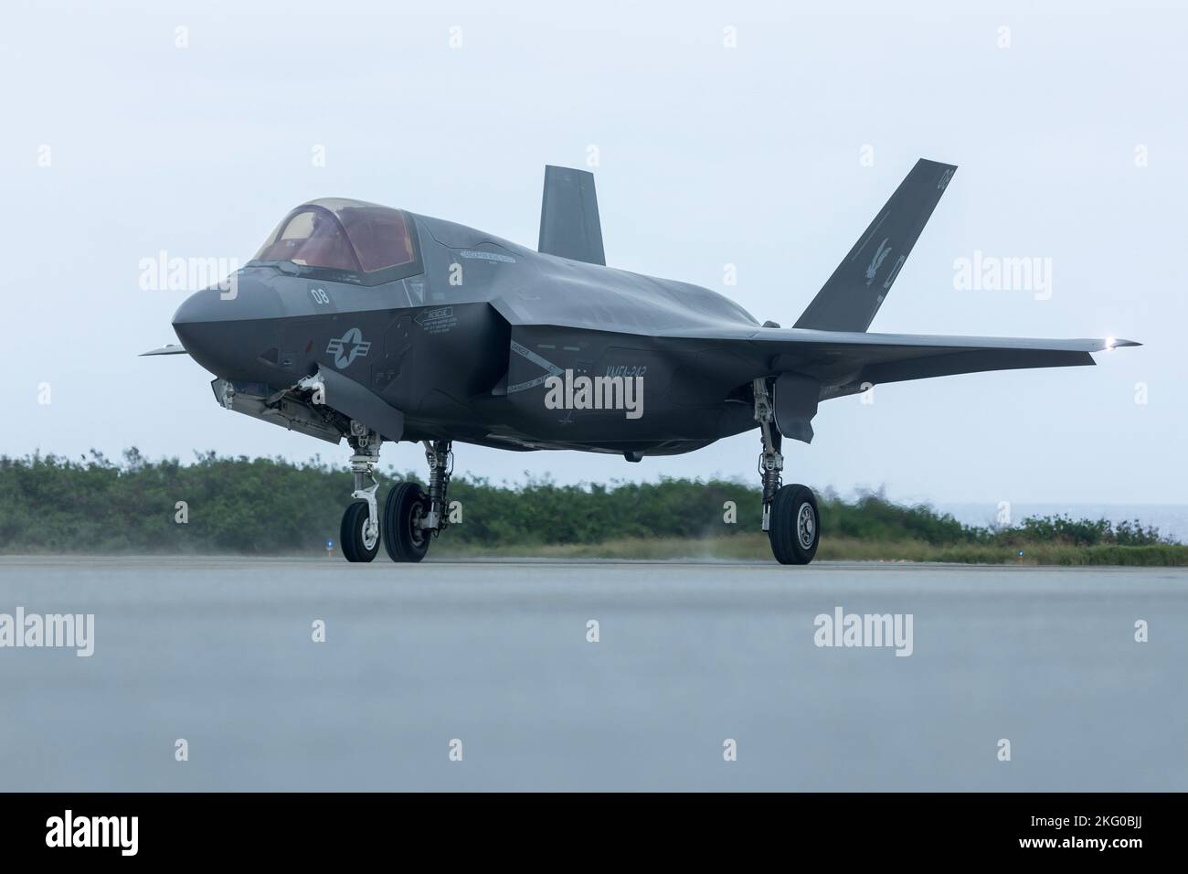 A U.S. Marine Corps F-35B Lightning II aircraft with Marine Fighter ...