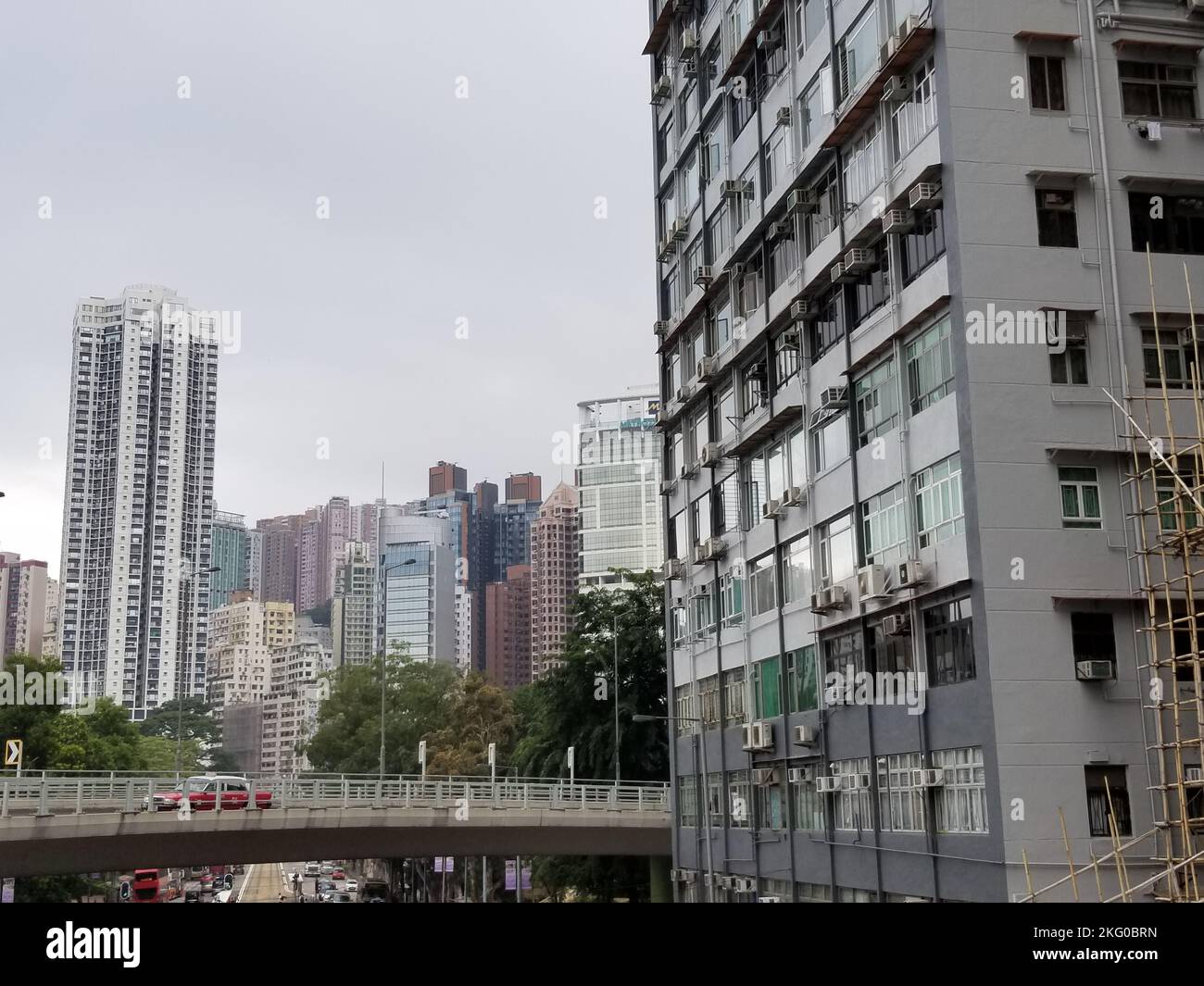 Stone, brick, glass, and metal skyscrapers, residential and commercial ...