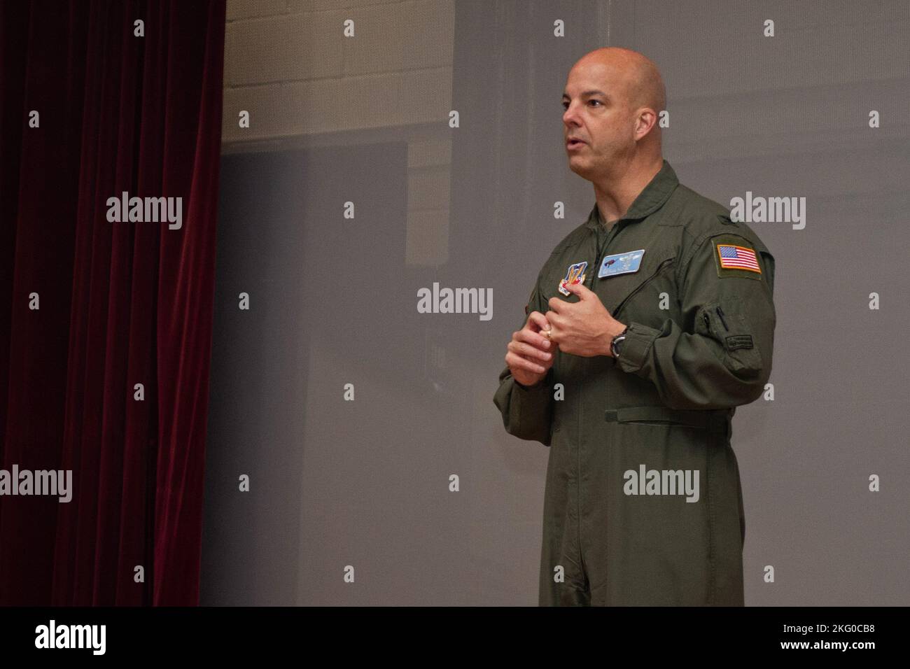 U.S. Air Force Col. Derek Rachel, 55th Operations Group commander ...