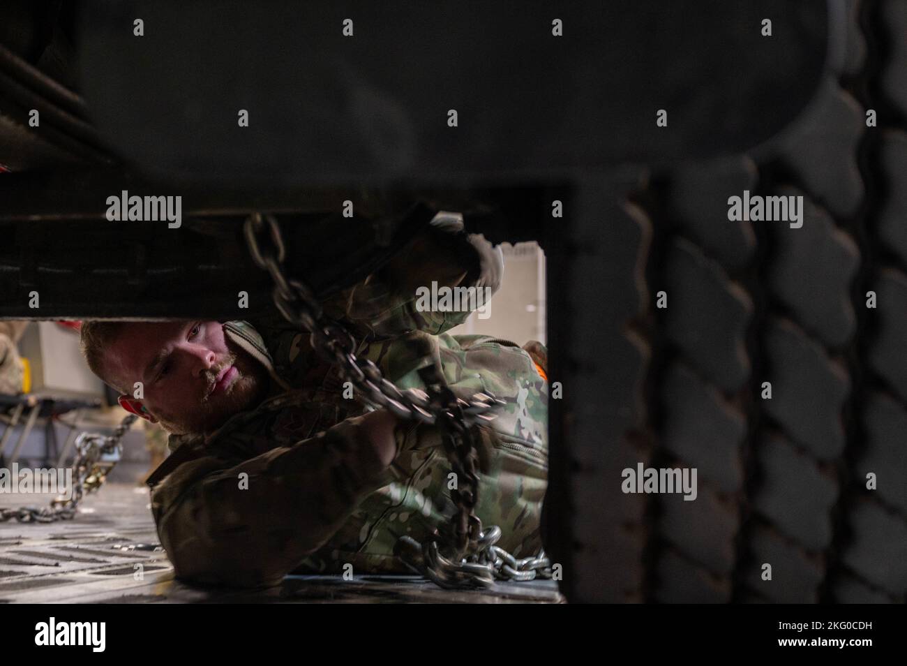 U.S. Air Force Staff Sgt. Kenneth Mullins, aerial porter with the 62d ...