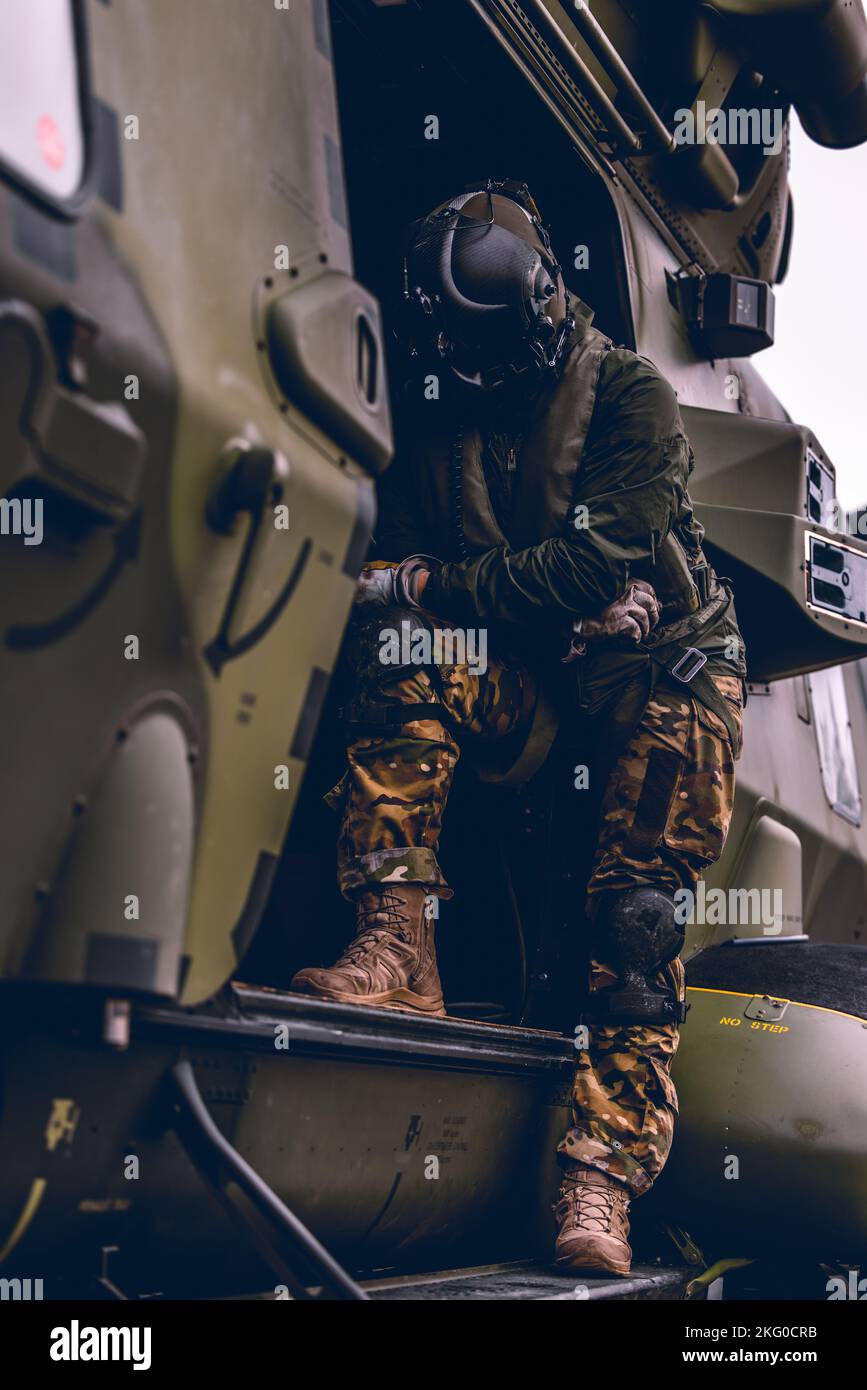 A Finnish Soldier with Helicopter Battalion, Utti Jaeger Regiment ...