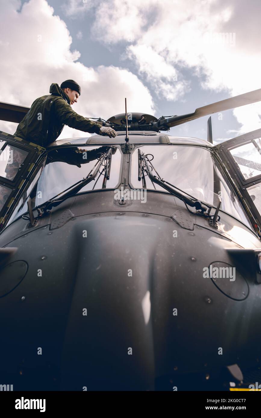 A Finnish Soldier with Helicopter Battalion, Utti Jaeger Regiment ...