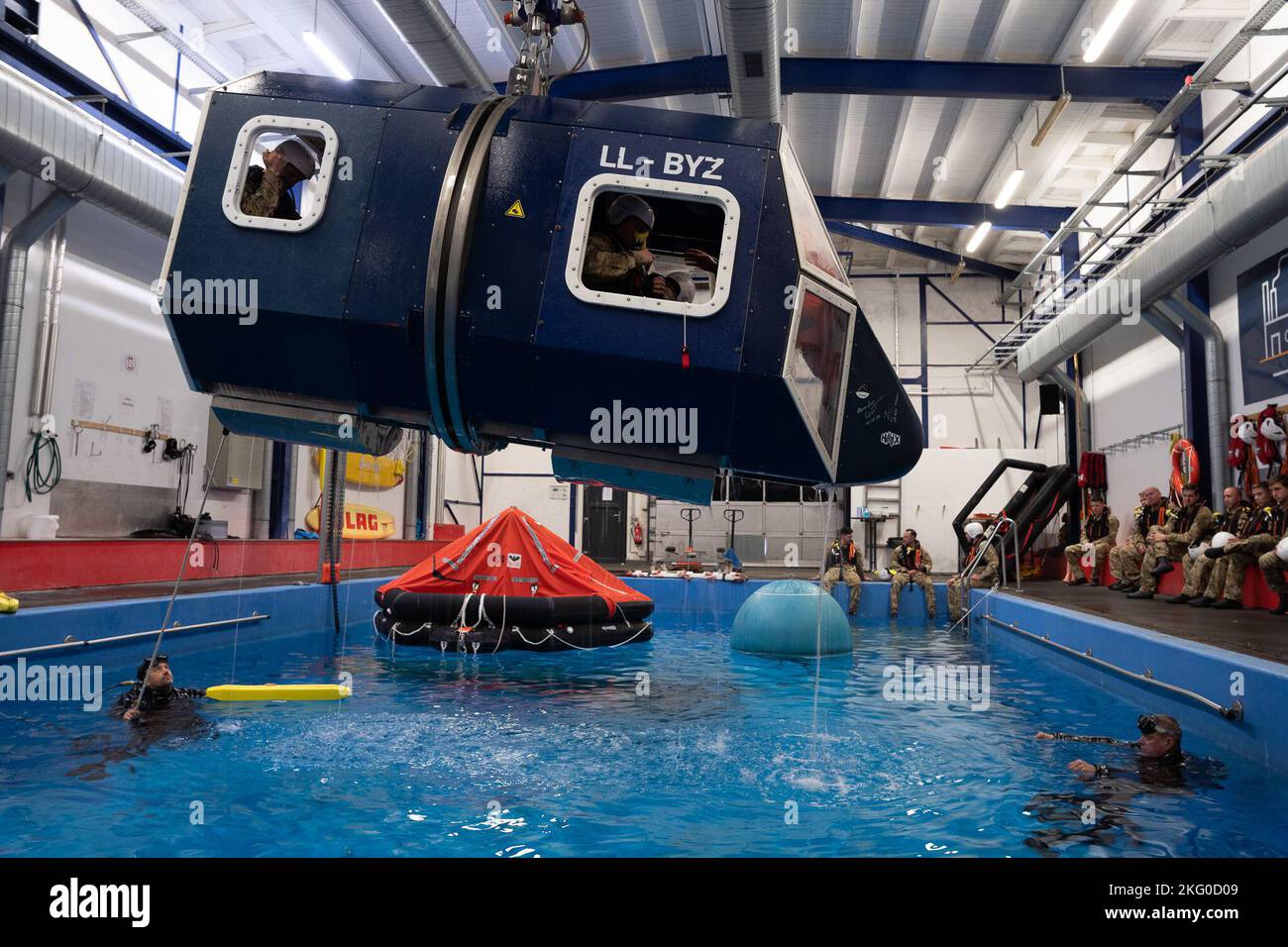 Soldiers from the 12th Combat Aviation Brigade participate in dunker ...