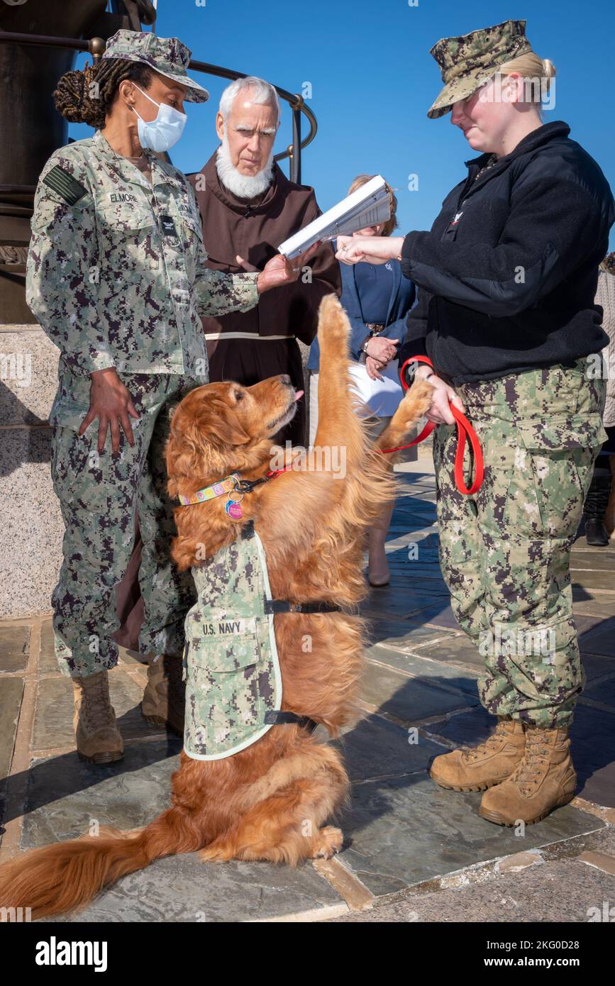 A promotion and commissioning ceremony for the Facility Dog Program at ...