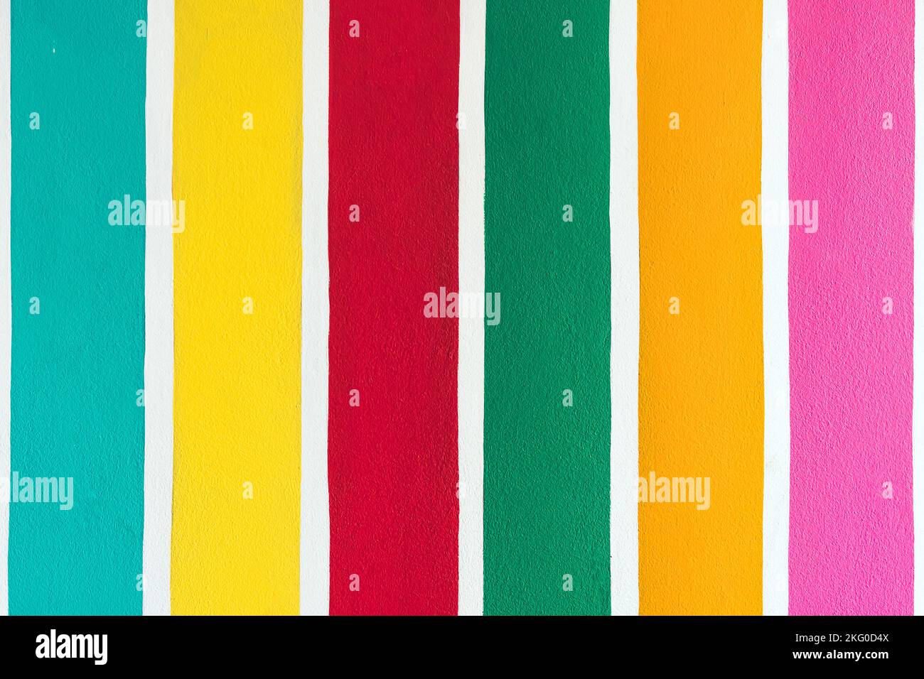 Multicolor vertical striped pattern on cement wall. Colorful painted on ...