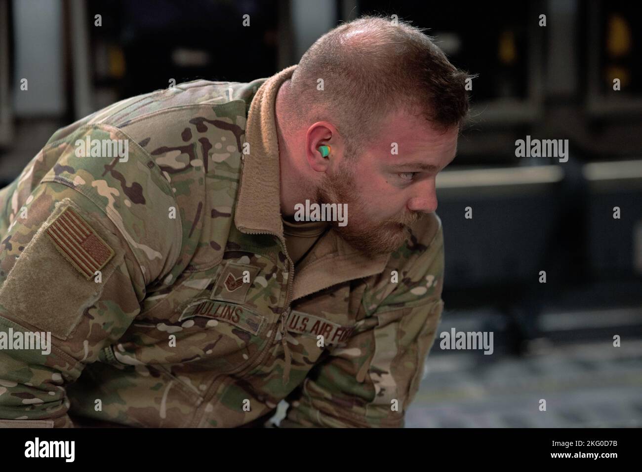 U.S. Air Force Staff Sgt. Kenneth Mullins secures a fuel truck in the ...