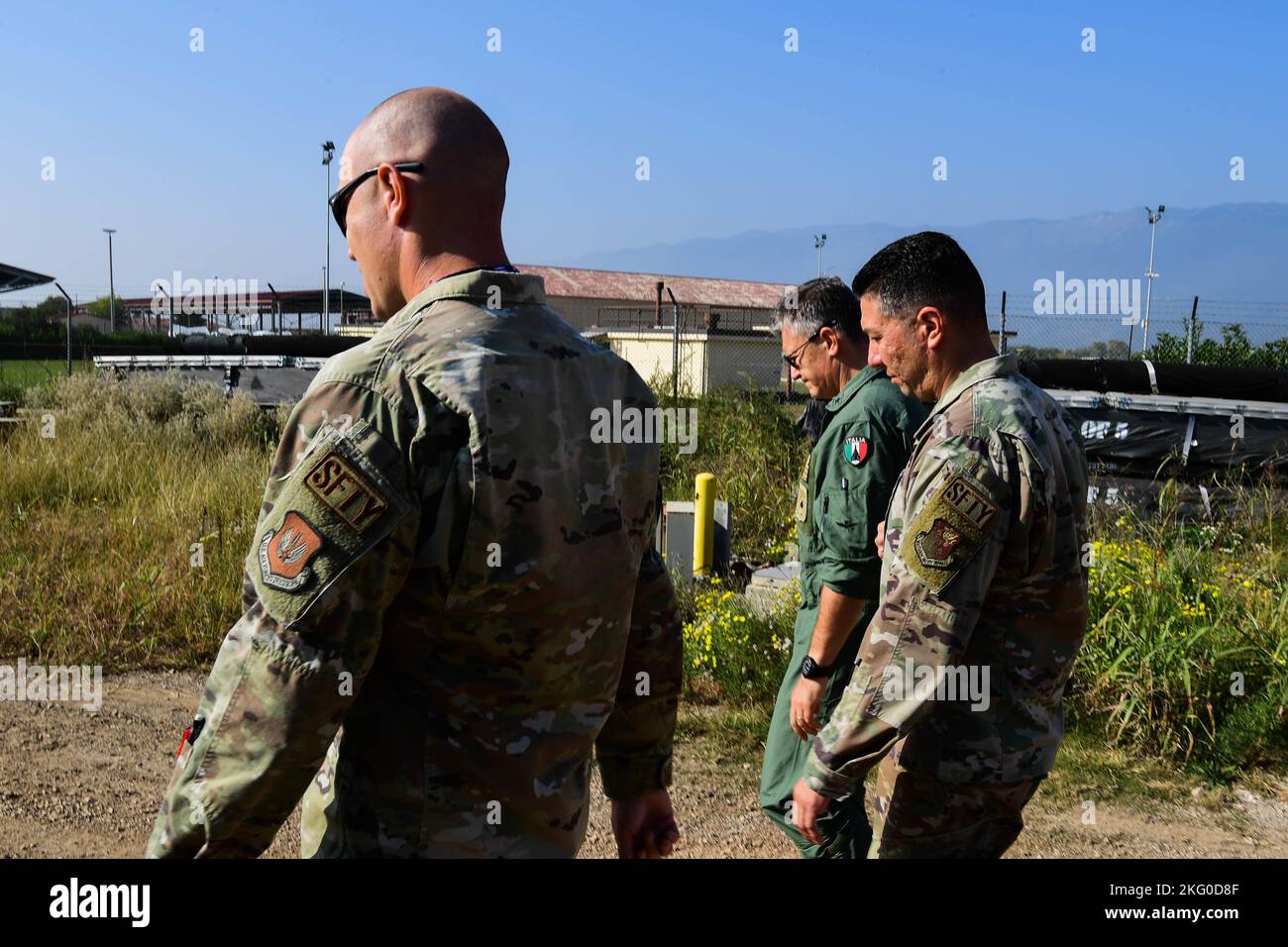 U.S. Air Force Master Sgt. William Telschow, left, and U.S. Air Force ...