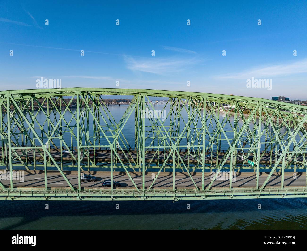 I-5 Bridge over the Columbia River connecting Portland, Oregon with ...