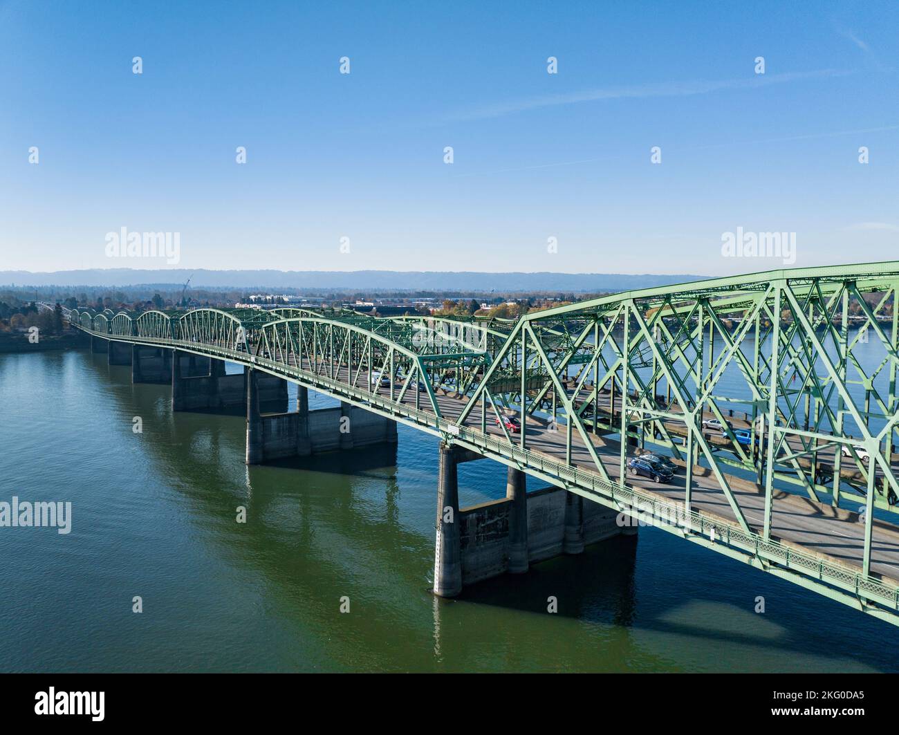 I-5 Bridge over the Columbia River connecting Portland, Oregon with ...