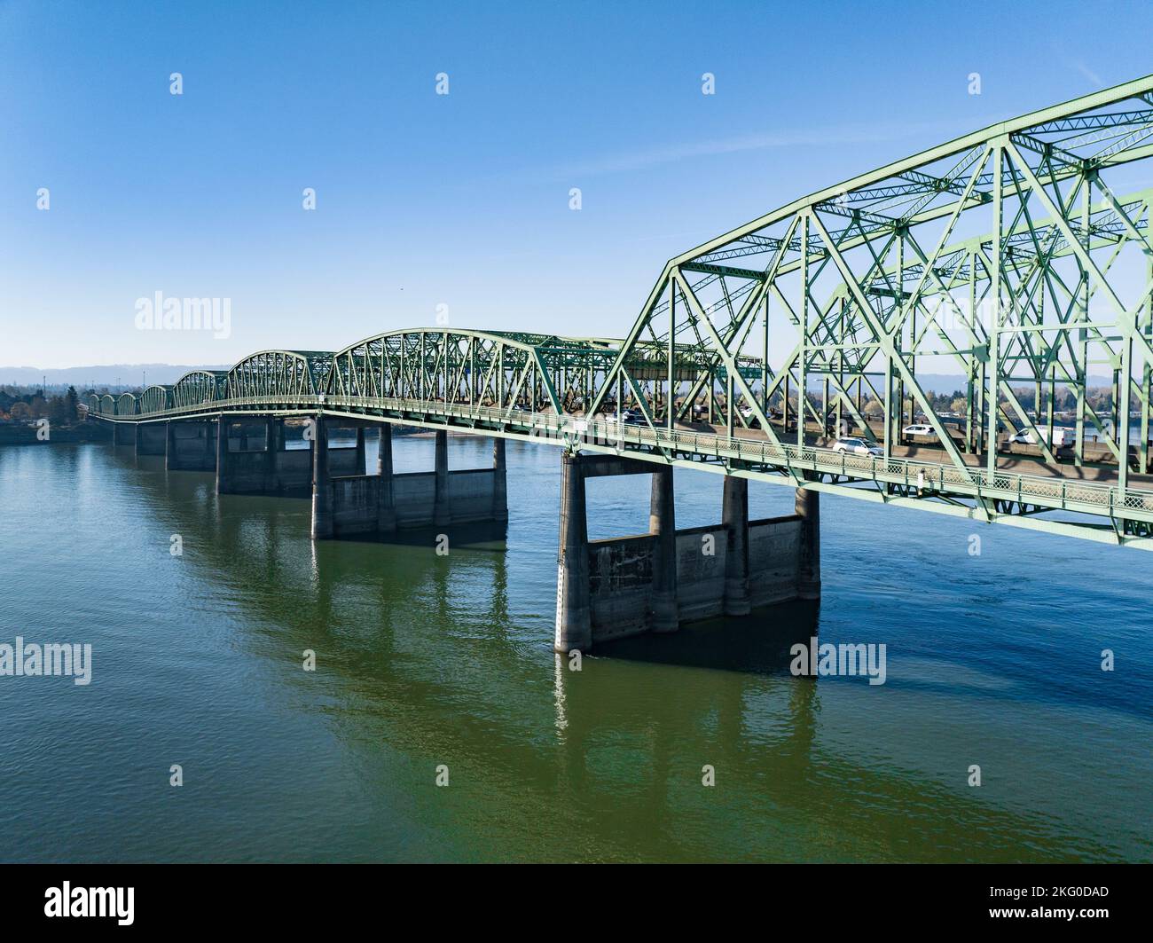 I-5 Bridge over the Columbia River connecting Portland, Oregon with ...