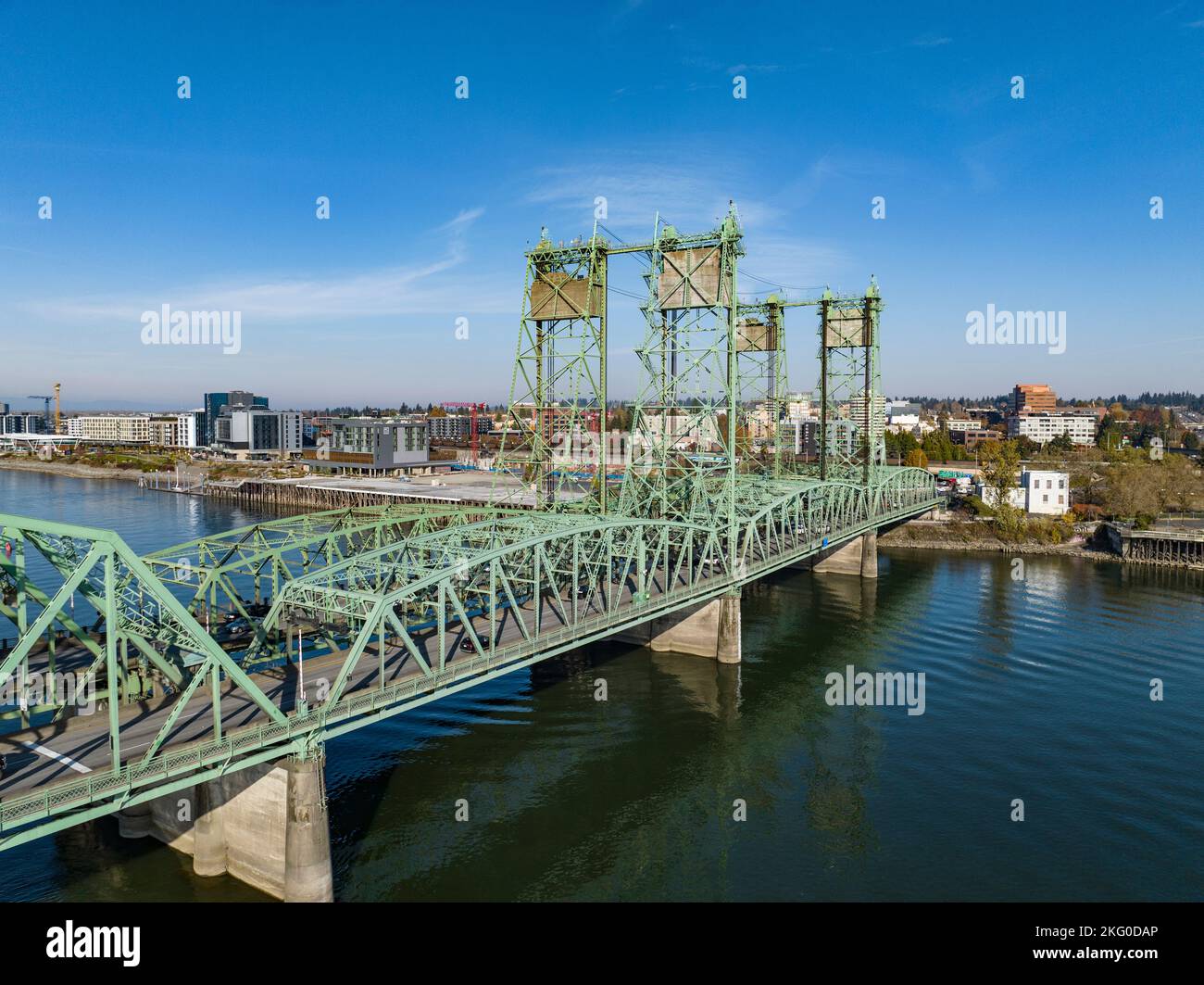 I-5 Bridge over the Columbia River connecting Portland, Oregon with ...