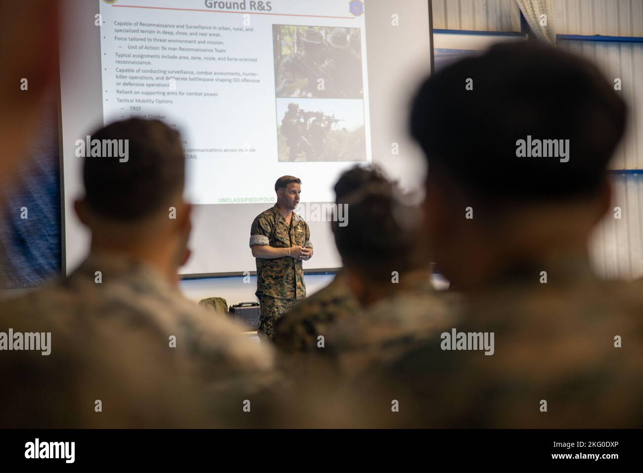 U.S. Marine Corps Gunnery Sgt. Branden Mackey, an Urbana, Illinois, native and a platoon ...
