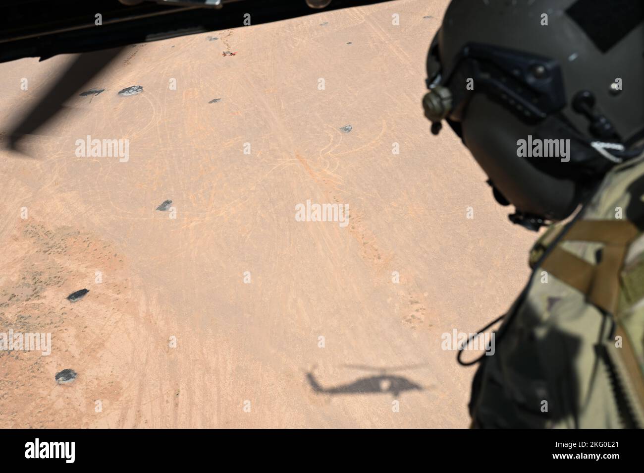A U.S. Air Force pararescueman, assigned to the 52nd Expeditionary ...