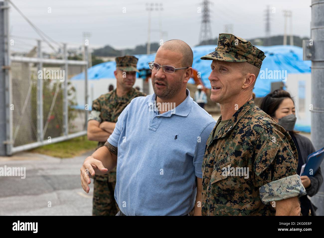 U.S. Marine Corps Maj. Gen. Stephen E. Liszewski, right, the commanding ...