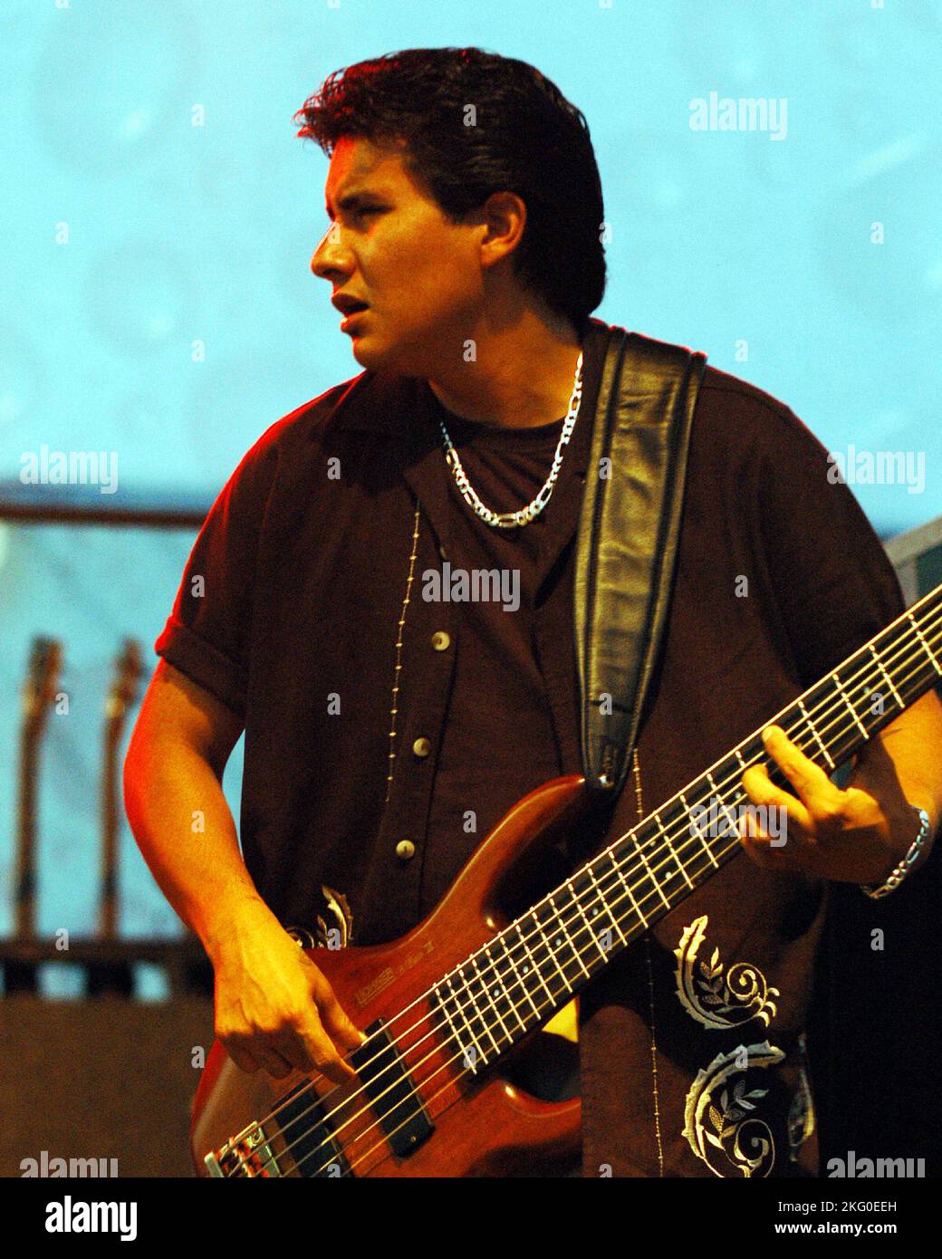 Jojo Garza of Los Lonely Boys performs at On The Bricks in Atlanta's ...