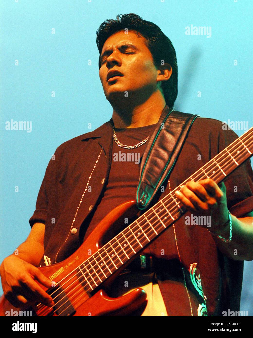 Jojo Garza of Los Lonely Boys performs at On The Bricks in Atlanta's ...