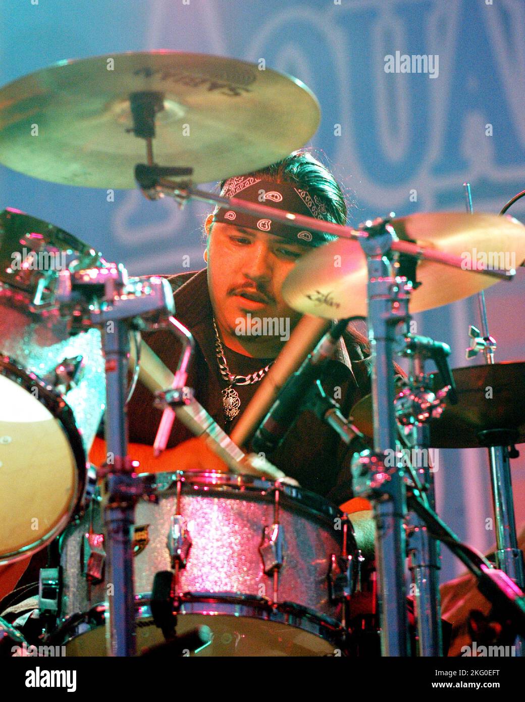 Ringo Garza of Los Lonely Boys performs at On The Bricks in Atlanta's ...