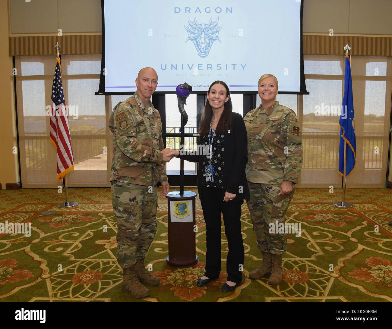 U.S. Air Force Col. William Hunter, 81st Training Wing commander, Macey ...