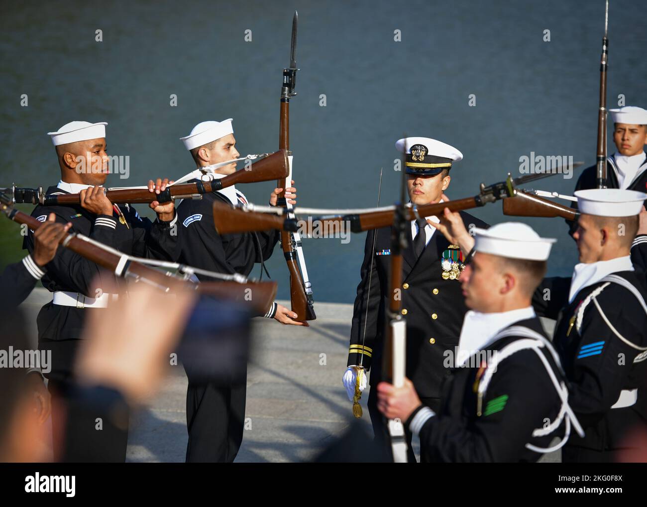 WASHINGTON (October 19, 2022) -- Members of the U.S. Navy Ceremonial Guard Drill Team perform ...