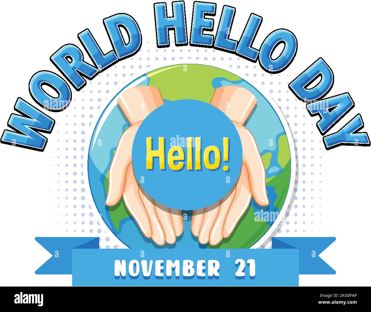 World hello day poster design illustration Stock Vector Image & Art - Alamy