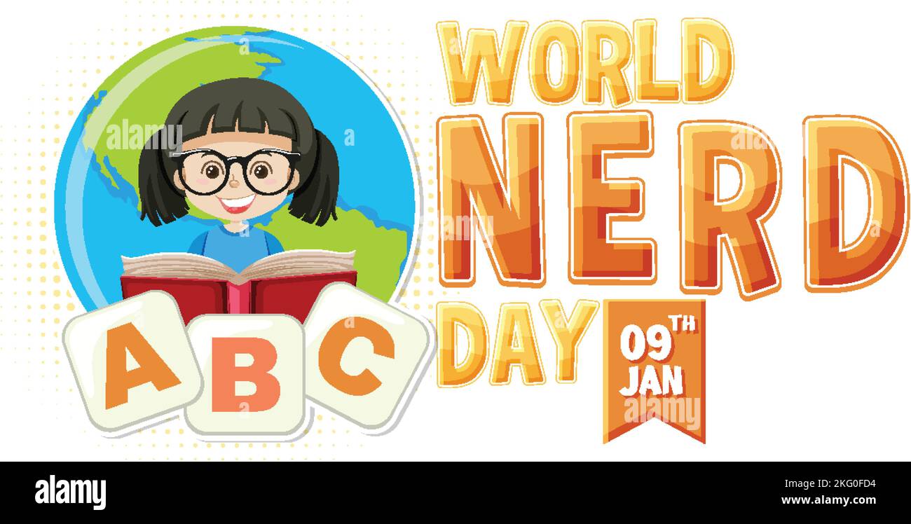 World nerd day banner design illustration Stock Vector Image & Art - Alamy