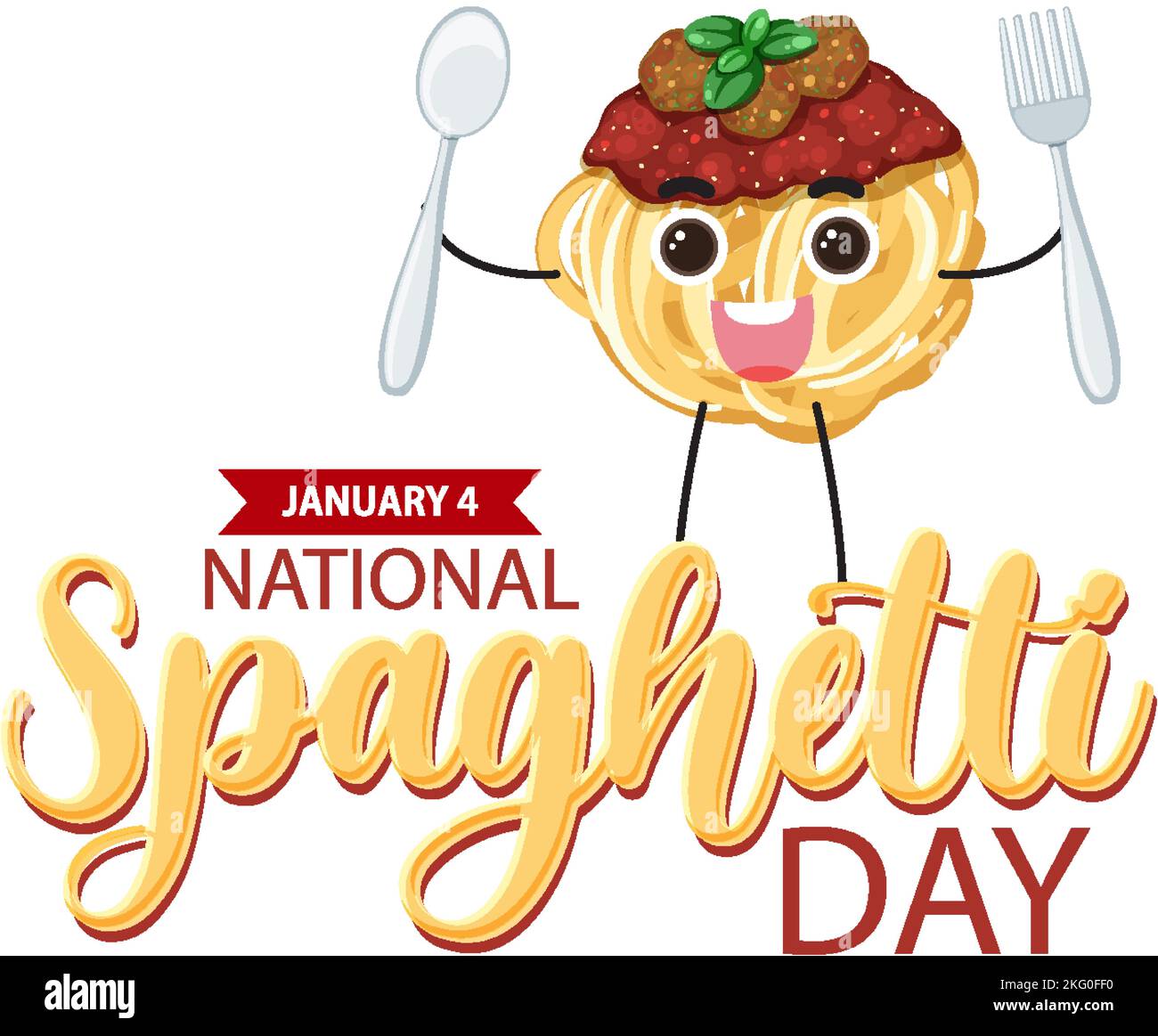 National Spaghetti Day Banner Design illustration Stock Vector Image ...